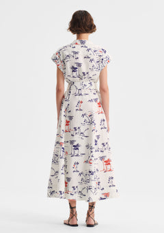 Capri Linen Shirt Dress Print – Morrison