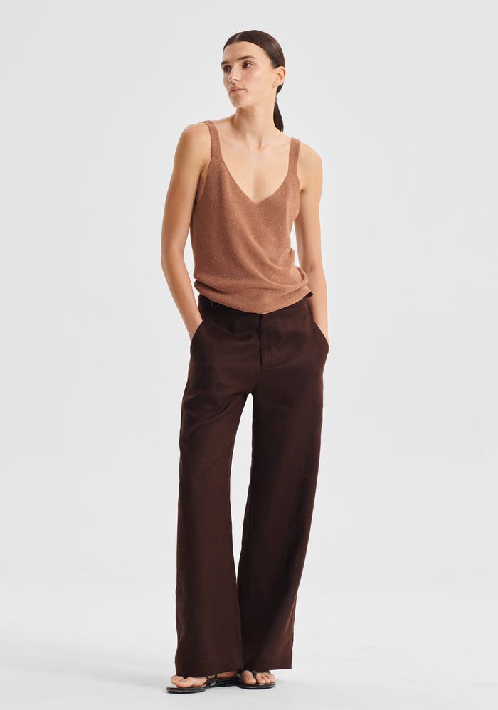 Sonny Linen Pant Chocolate – Morrison