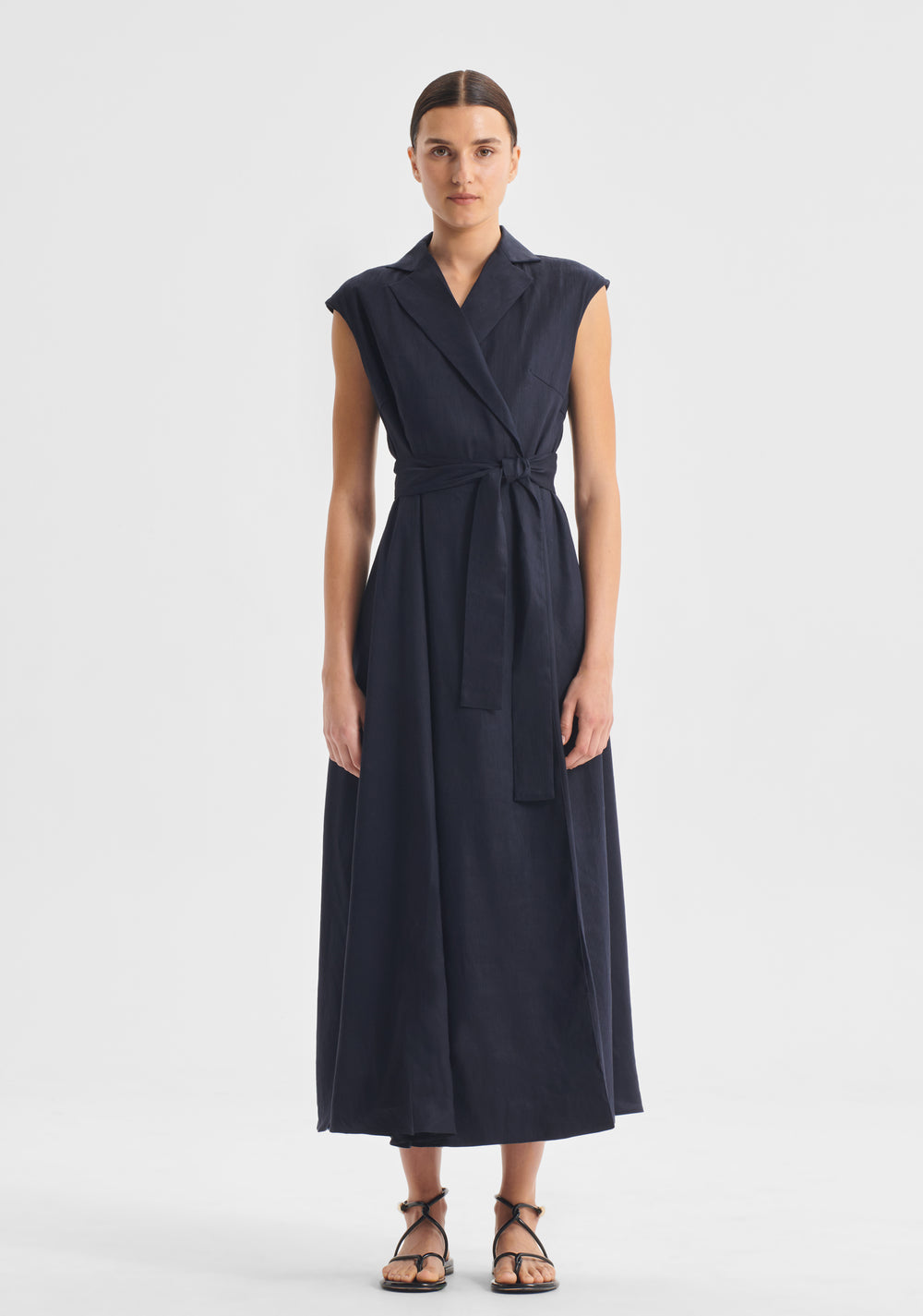 Vera Wrap Dress Navy – Morrison